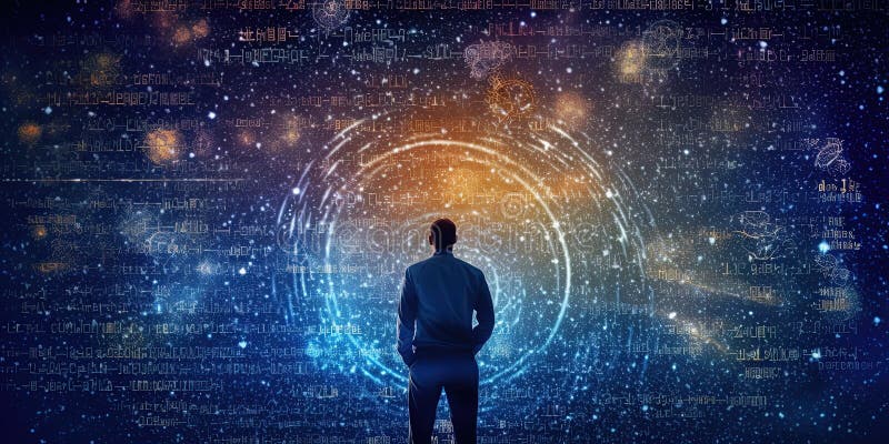 Printed Text Leading To Digital Information Age Galaxy Generative AI ...