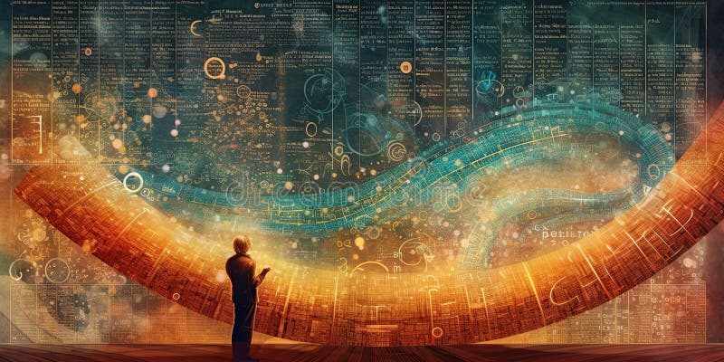 Printed Text Leading To Digital Information Age Galaxy Generative AI ...