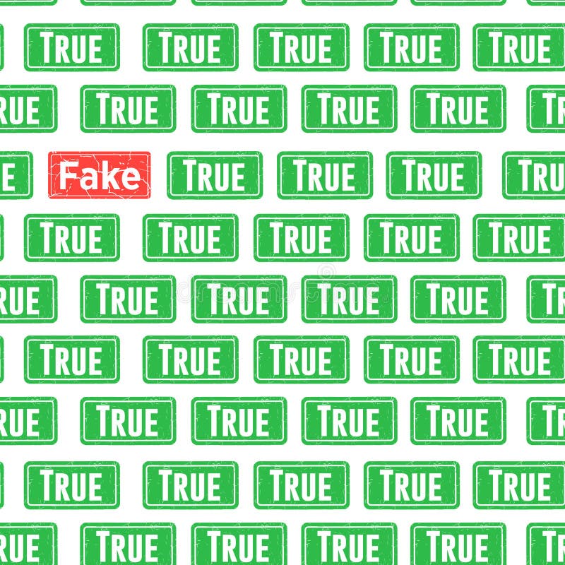 Printed Truth and Fake Pattern Background Vector Stock Illustration ...