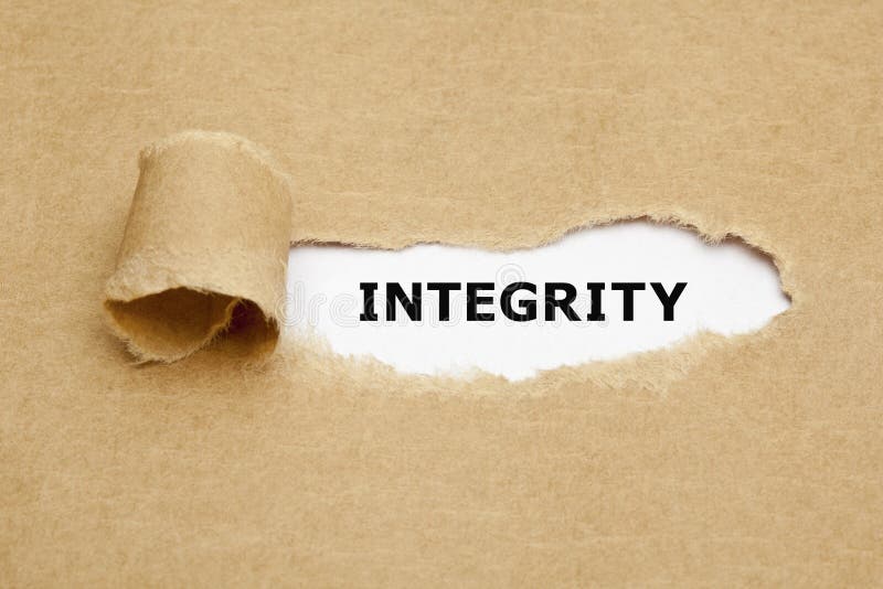 Integrity Torn Paper Concept Stock Image - Image of credible, purity ...