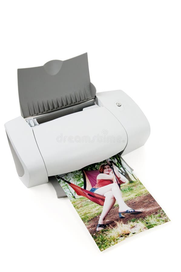 Photo Camera, Printer and Notebook Stock Photo - Image of photocamera ...