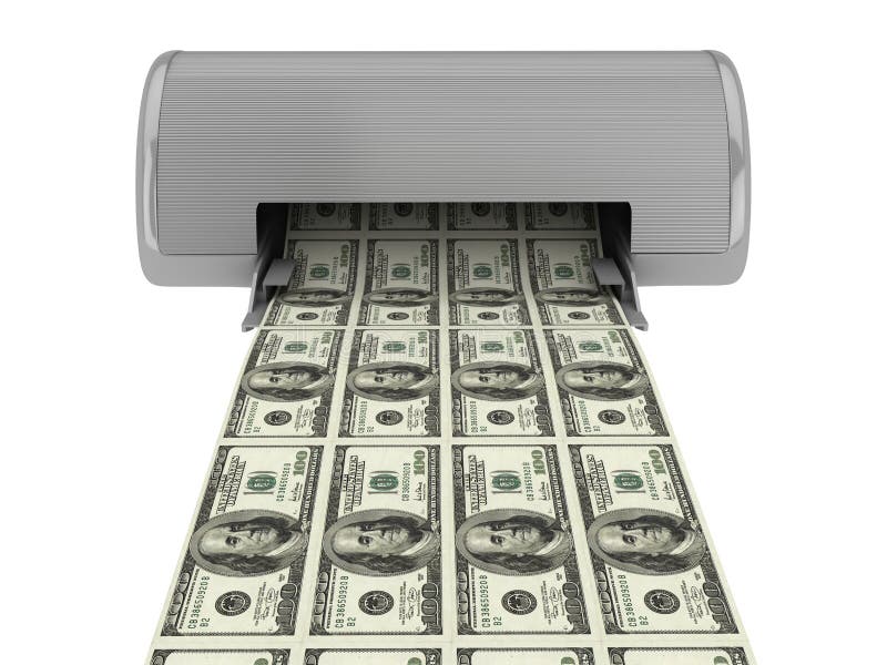 Machine print money stock photo. Image of business, crisis - 22615098