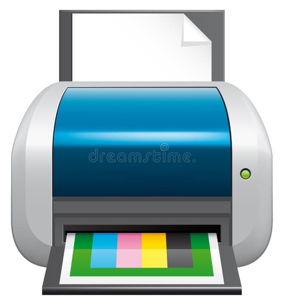 Printer stock vector. Illustration of peripheral, printer - 25545524