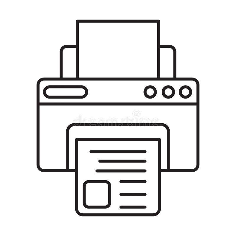 Printer icon vector stock vector. Illustration of print - 345997500