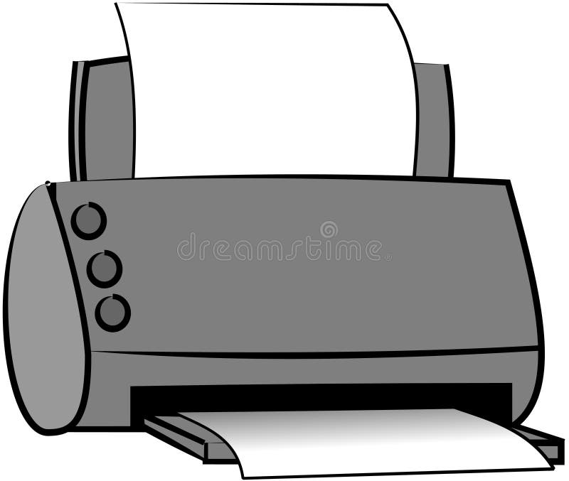 Funny printer stock vector. Illustration of funny, smile - 9745411