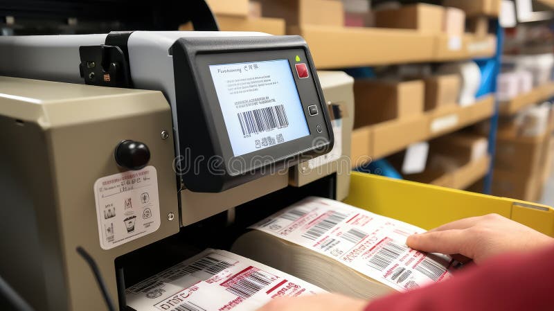 Printer box label stock illustration. Illustration of organization ...