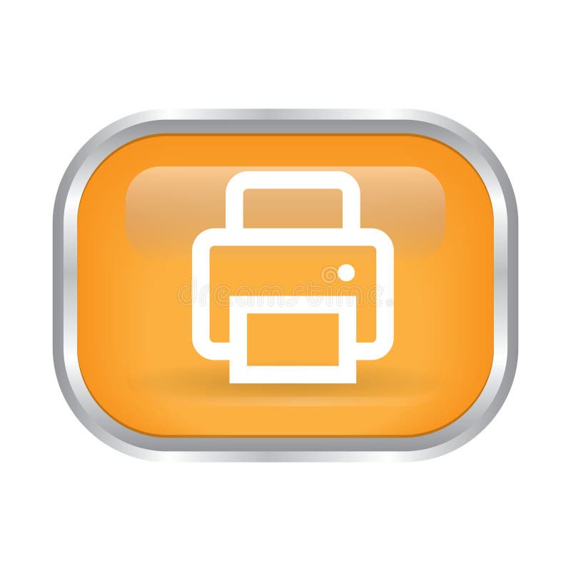 Printer Button. Vector Illustration Decorative Background Design Stock ...