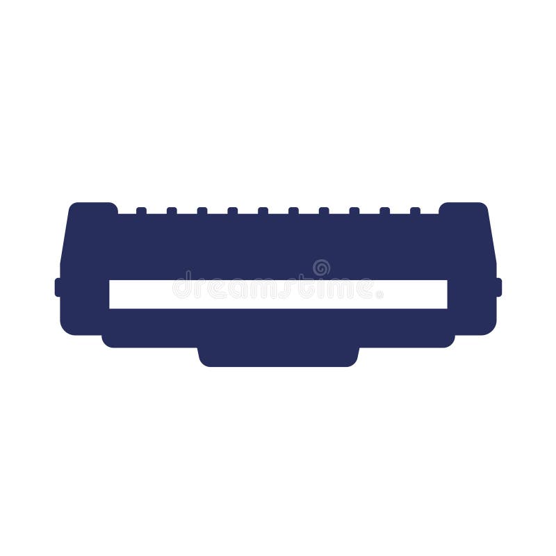 Printer Cartridge or Toner Icon on White Stock Vector - Illustration of ...