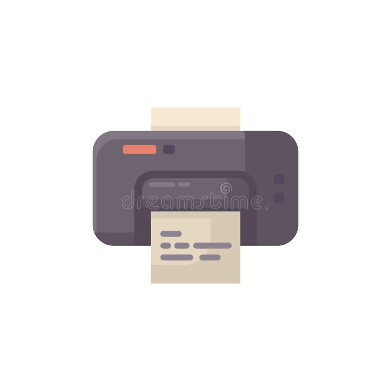 Printer Clipart. Printer Colorful Flat Icon Stock Vector - Illustration ...