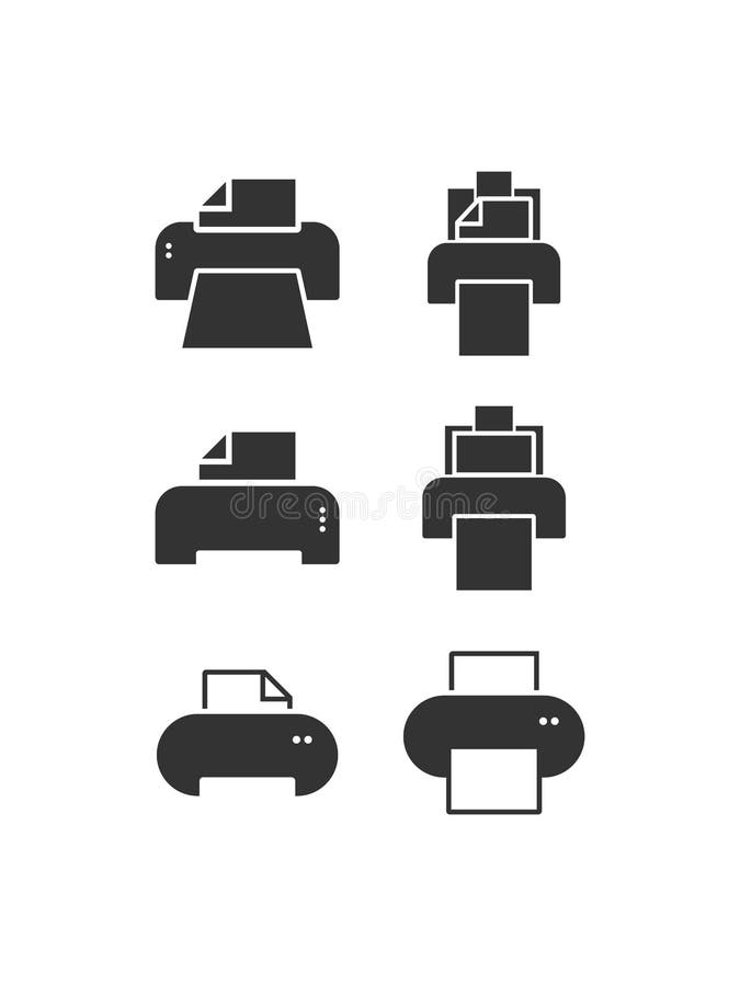 Printer Collection Set Graphic Design Template Vector Stock Vector ...