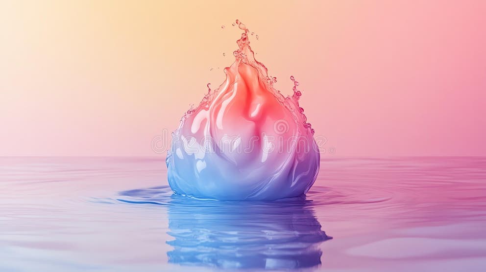Printer Color Visual, a Colorful Splash of Water Creating Vibrant ...