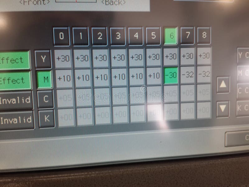 Printer Control User Interface CMYK Stock Photo - Image of cyan, black ...