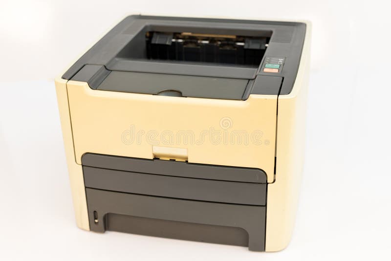 Printer with Copy Space on White Background Stock Image - Image of ...