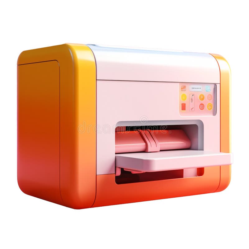 Printer in 3D Style Trending Color Palette with Generative AI Stock ...