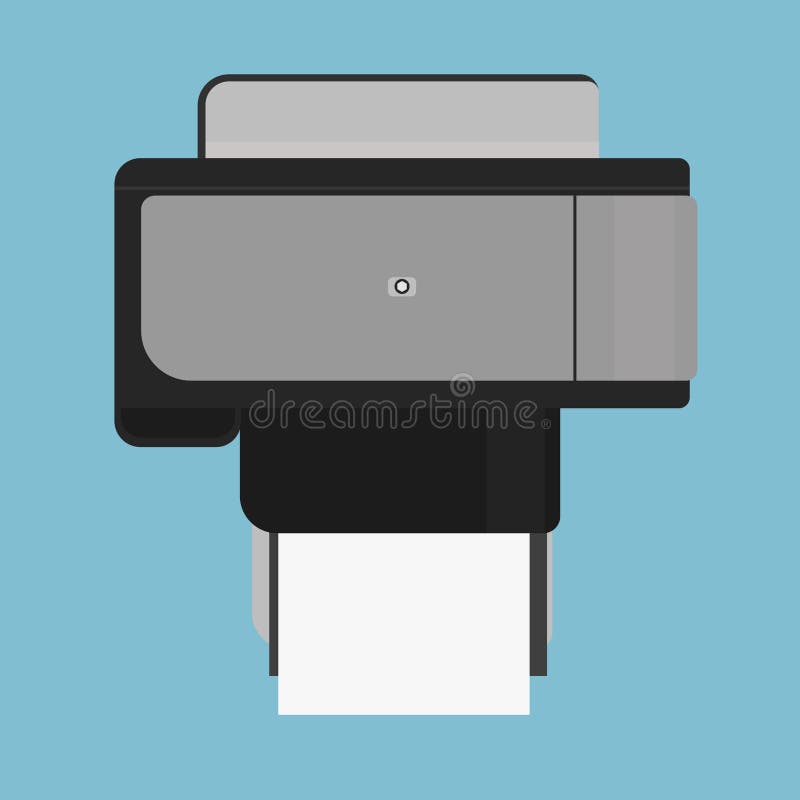 Printer device stock illustration. Illustration of paper - 85755780