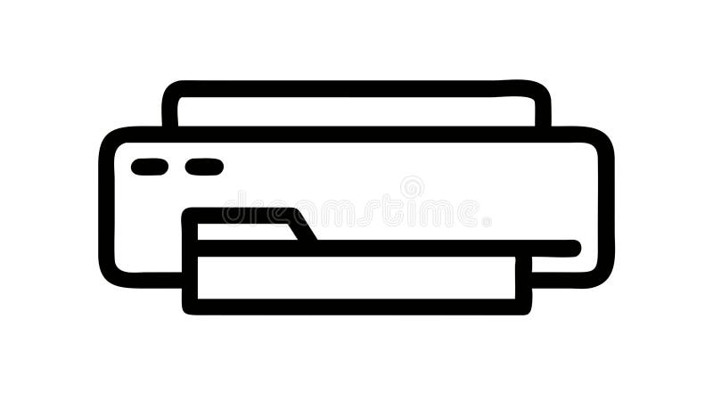 Printer Document Device Outline Icon, Vector Design Generative AI Stock ...