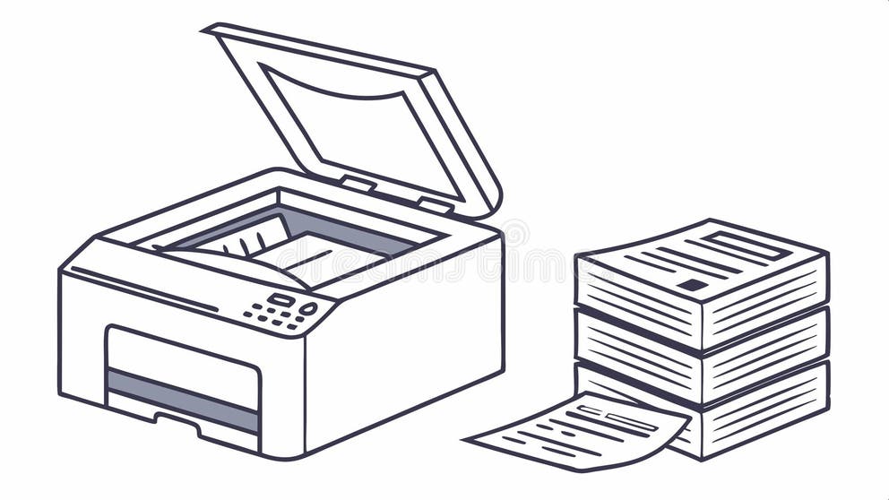 Printer and Document Stack, Office Equipment and Printing Service ...