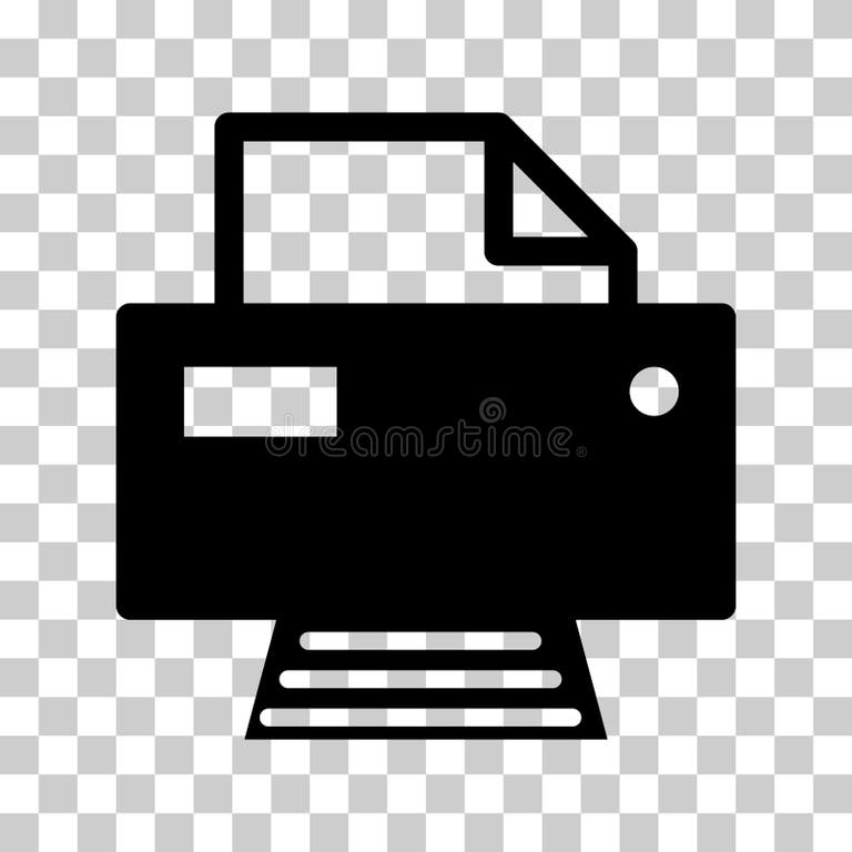 Printer Document Web Icon, Printout Machine Technology Flat Sign Vector ...