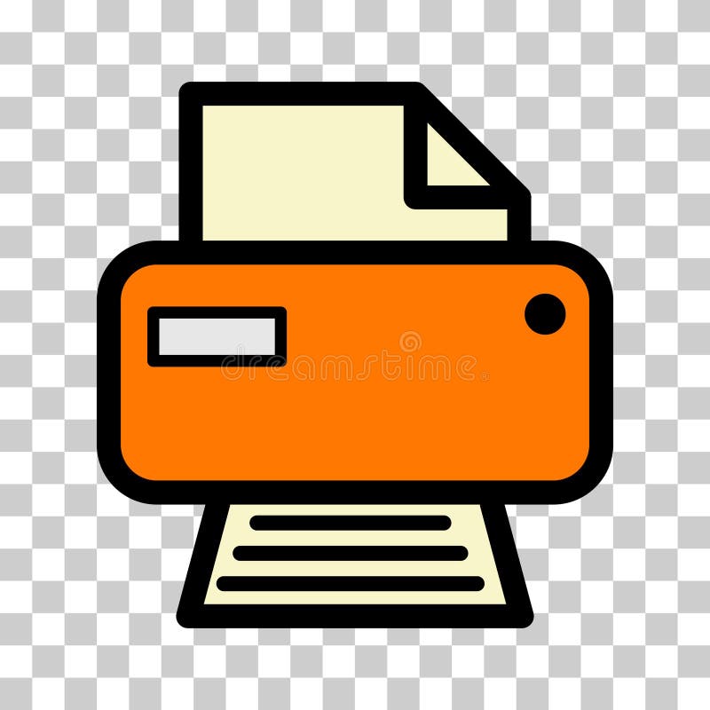 Printer Document Web Icon, Printout Machine Technology Flat Sign Vector ...