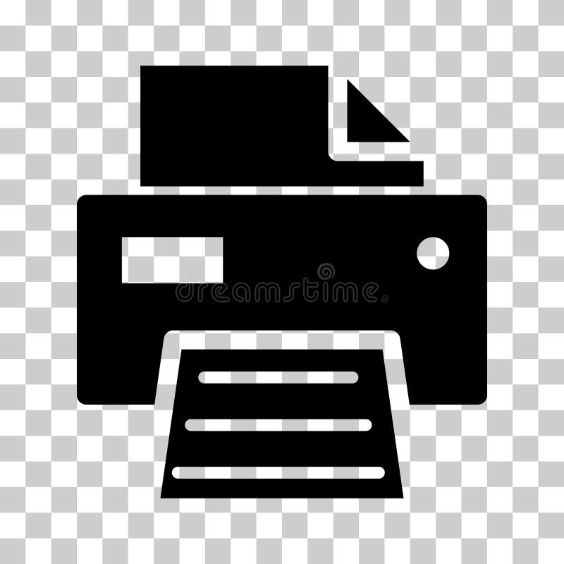 Printer Document Web Icon, Printout Machine Technology Flat Sign Vector ...