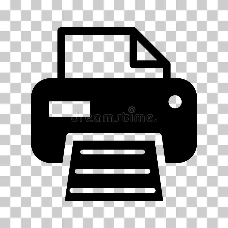 Printer Document Web Icon, Printout Machine Technology Flat Sign Vector Illustration Stock ...