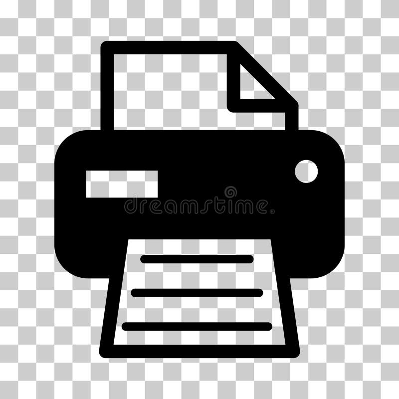 Printer Document Web Icon, Printout Machine Technology Flat Sign Vector ...