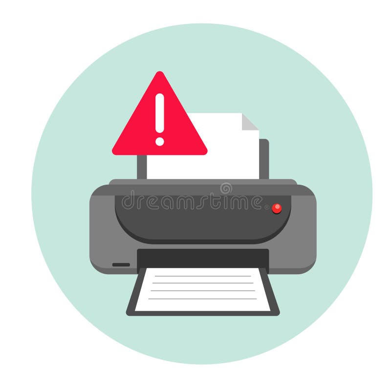 Printer error icon stock illustration. Illustration of symbol - 23710603