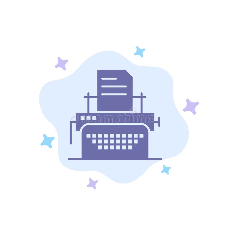 Printer, Fax, Print, Machine Blue Icon on Abstract Cloud Background ...