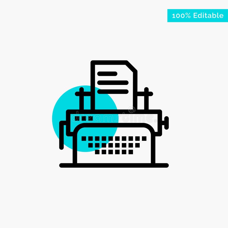 Printer, Fax, Print, Machine Turquoise Highlight Circle Point Vector ...