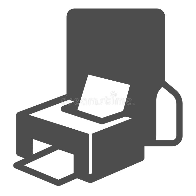 Printer Folder Solid Icon, Windows Pack Concept. Vector Graphics Stock ...