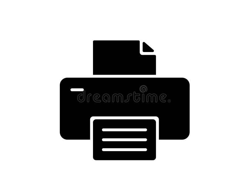 Printer Icon stock illustration. Illustration of icons - 195334313