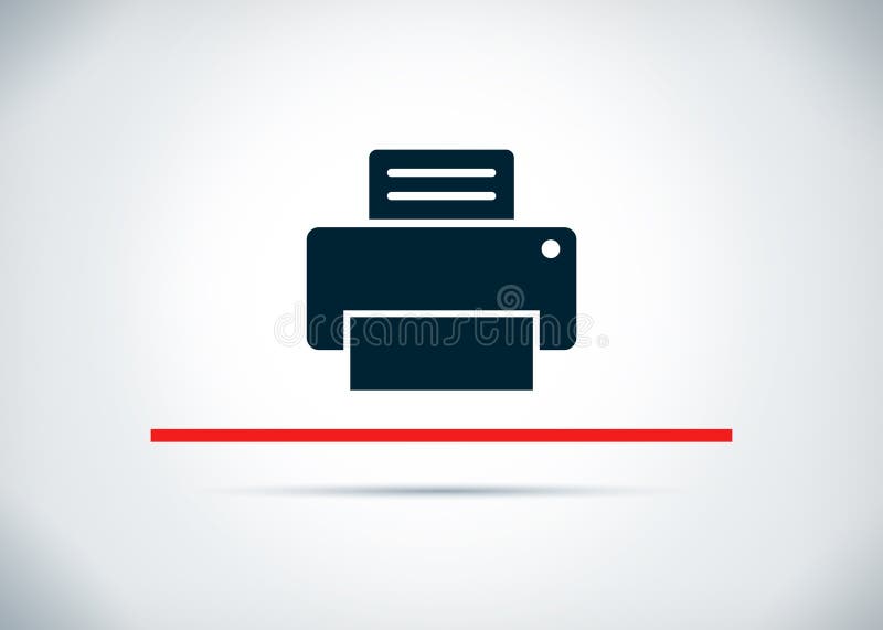 Printer Icon Abstract Flat Background Design Illustration Stock ...