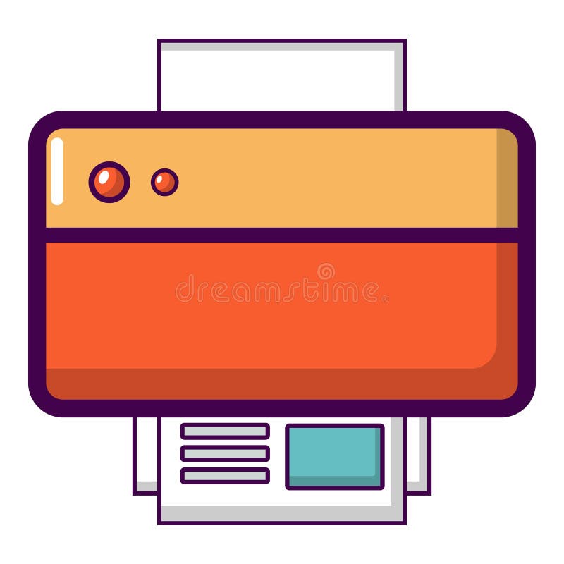 Printer Icon, Cartoon Style Stock Vector - Illustration of internet ...