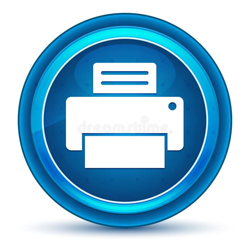 Printer Icon Eyeball Blue Round Button Stock Illustration ...