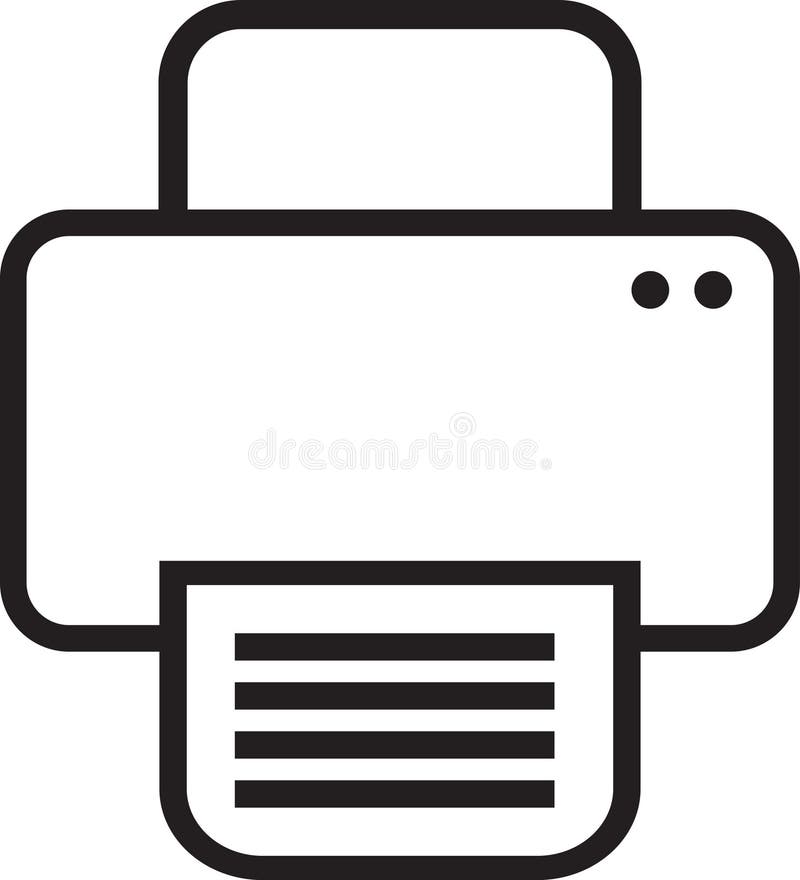 Printer Icon, Fax Sign, Printer Outline Vector Stock Vector ...