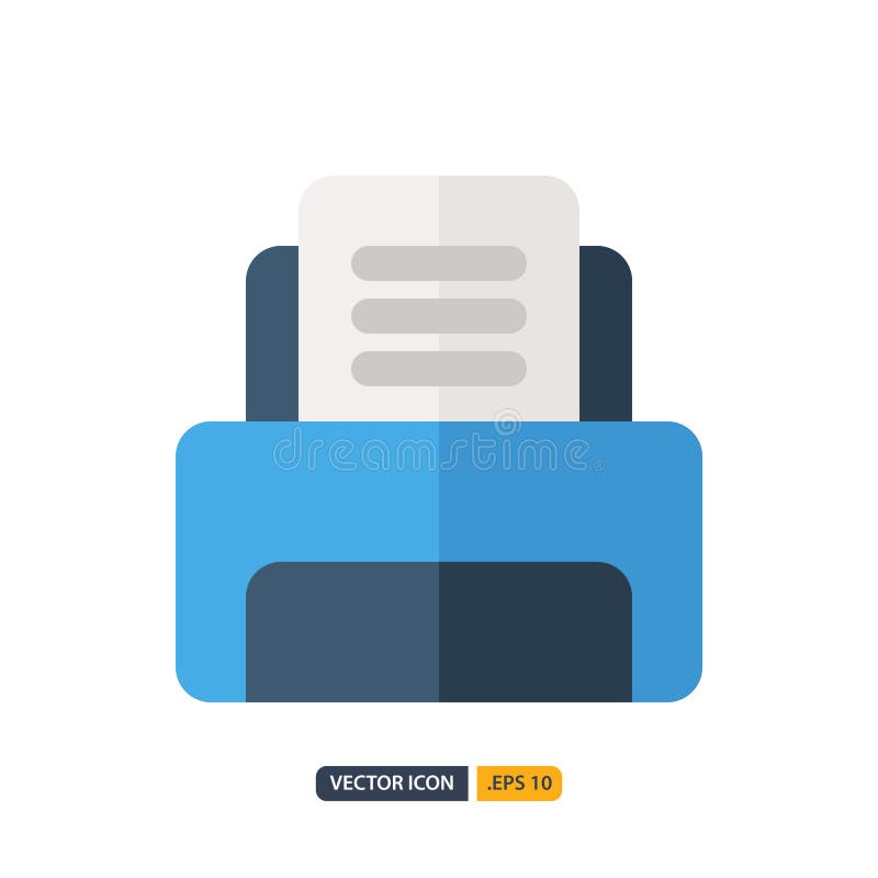 Printer Icon in Flat Style Isolated on White Background. for Your Web ...