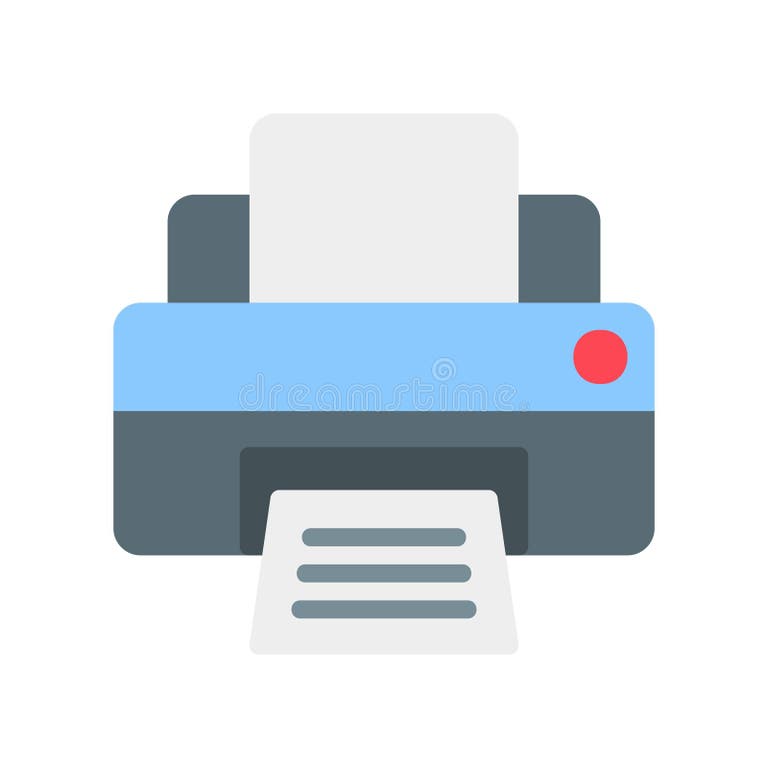 Printer Icon in Flat Style about Multimedia for Any Projects Stock ...