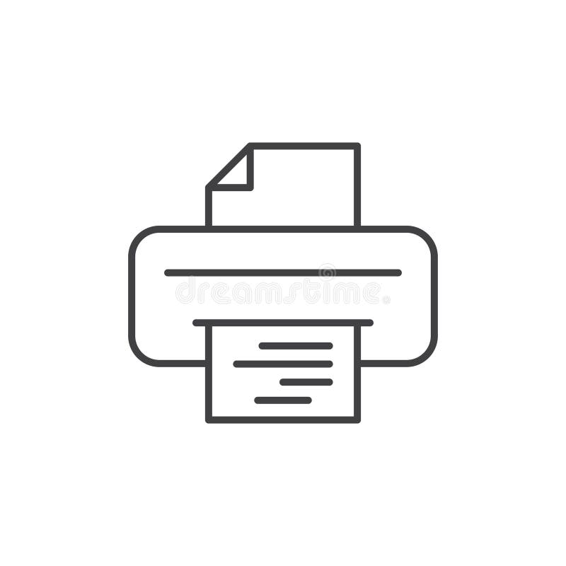 Printer Icon in Flat Style. Office Machine Vector Illustration on ...