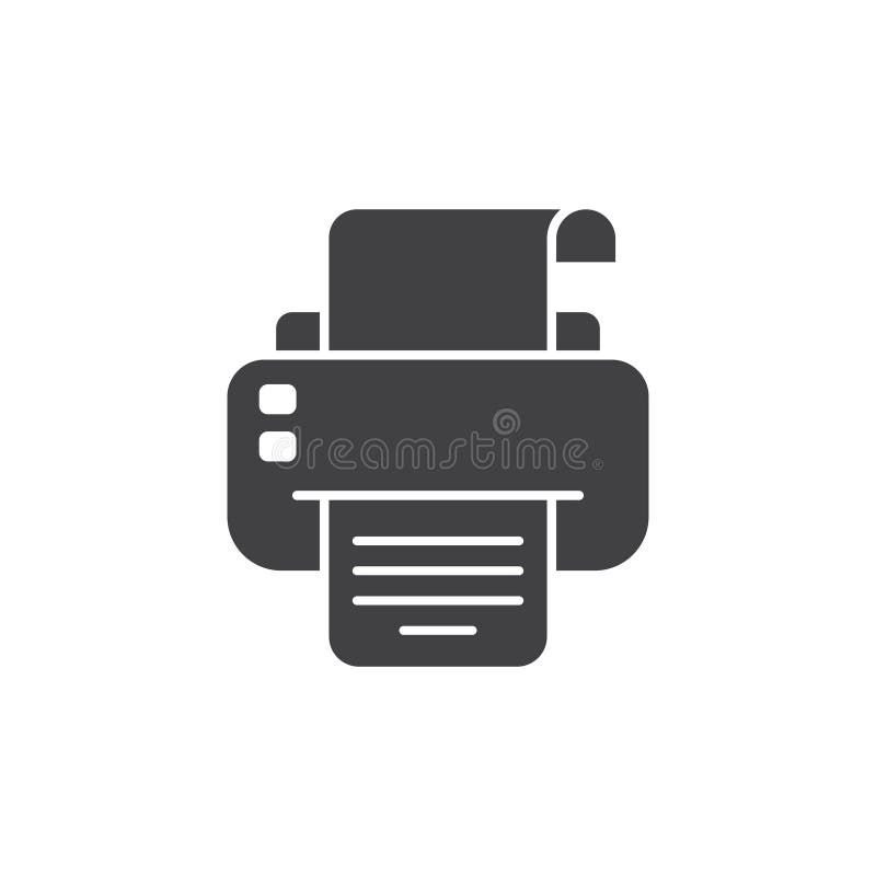 Printer Icon in Flat Style. Office Machine Vector Illustration on ...