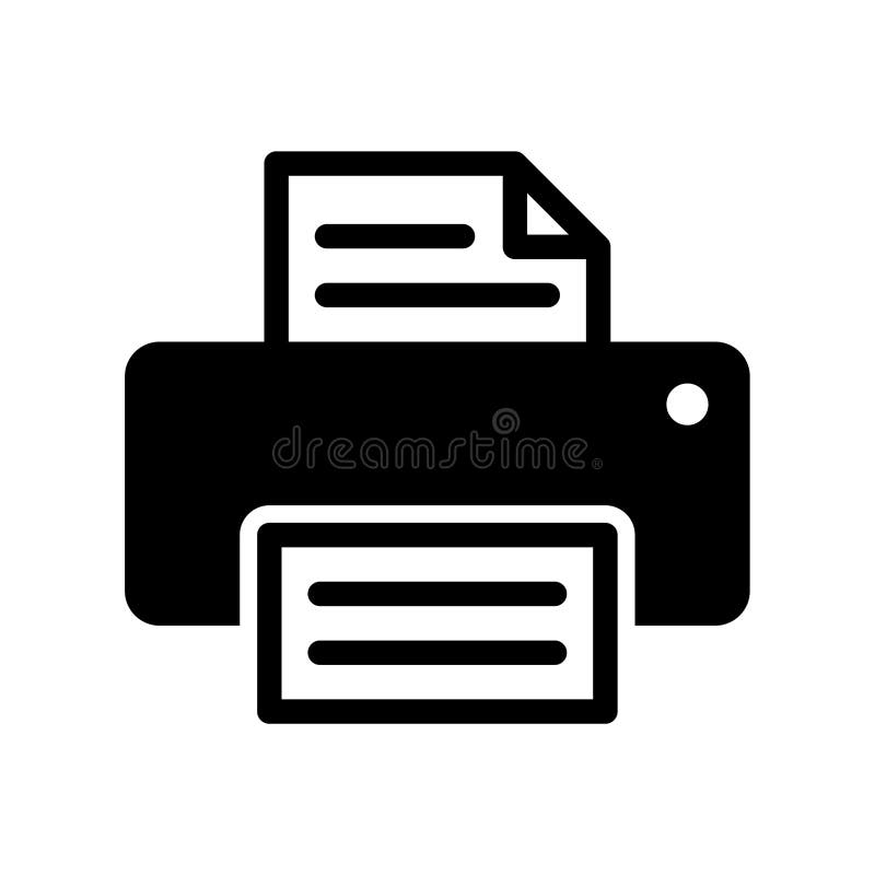 Printer Icon Elegant Blue Round Button Illustration Stock Vector ...