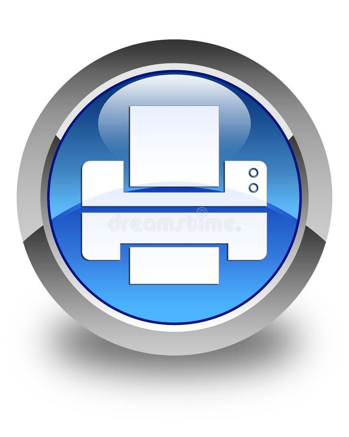Round icon of printer stock vector. Illustration of business - 106859091