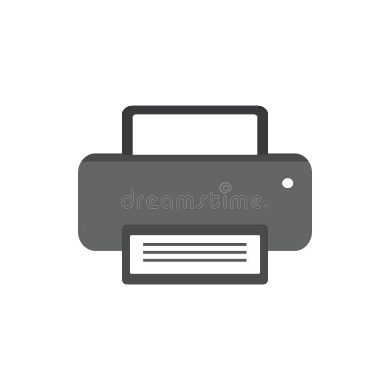 Printer Icon in Black Style Isolated on White Background. Typography ...