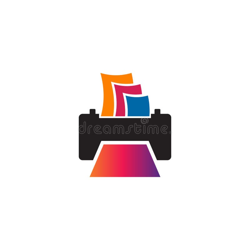 Printer Icon Logo Design Template Stock Vector - Illustration of ...