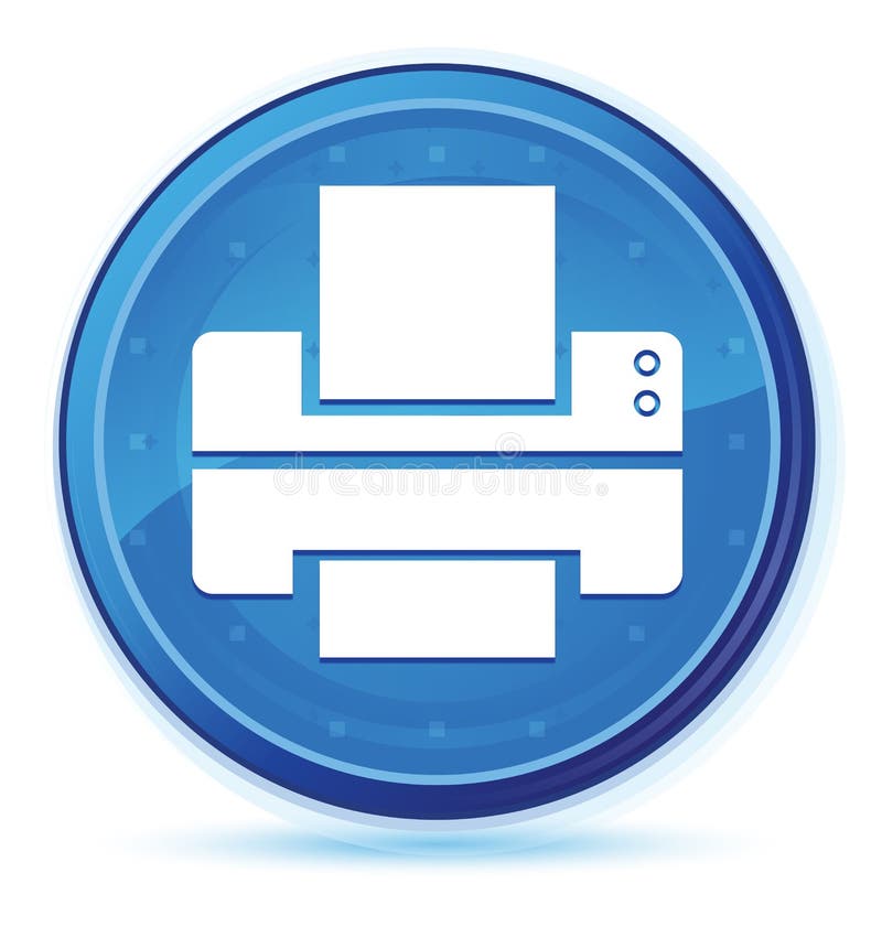 Printer Icon Midnight Blue Prime Round Button Stock Vector ...