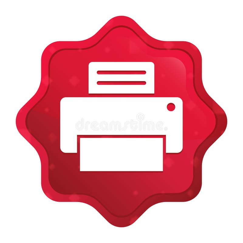 Printer Sticker Logo Design Simple Template Illustration Stock Vector ...