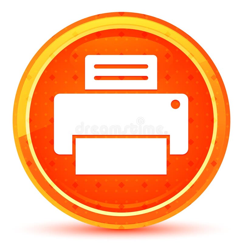 3d Printer Red Orange 3d Rendering On White Background No Shadow Stock ...