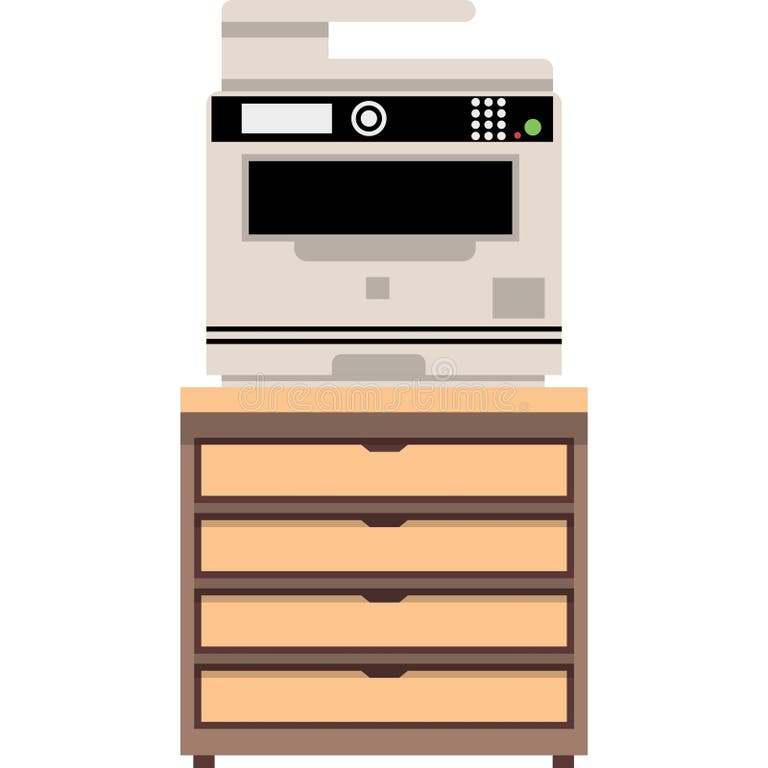 Printer Icon Office Scanner Machine Flat Vector Stock Vector ...