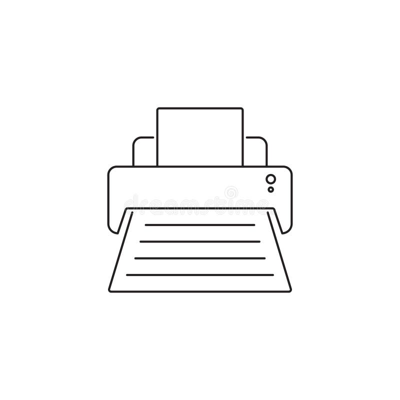 Printer Icon Outline or Line Style Vector Illustration Stock Vector ...