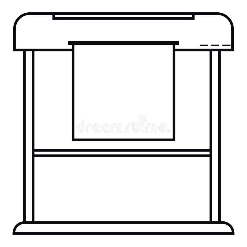 Office Xerox Printer Icon, Outline Style Stock Vector - Illustration of ...