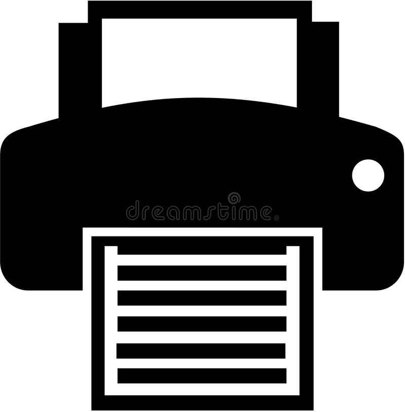 Printer icon with paper stock vector. Illustration of symbol - 107102382